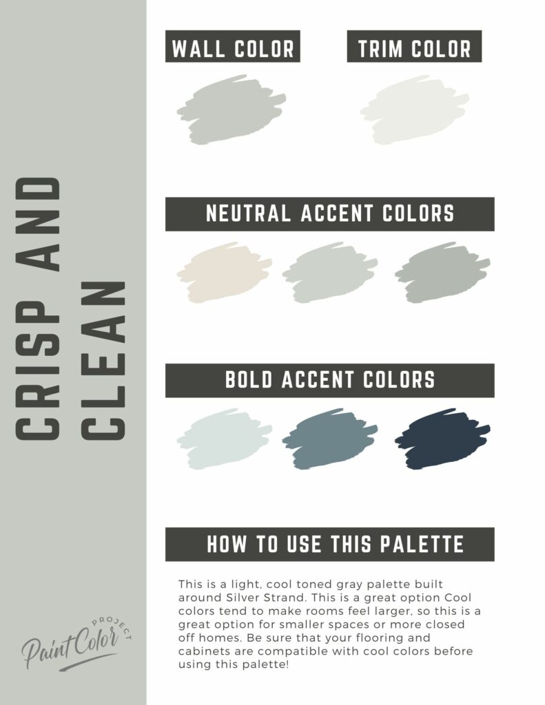Crisp and Clean Paint Color Palette - The Paint Color Project