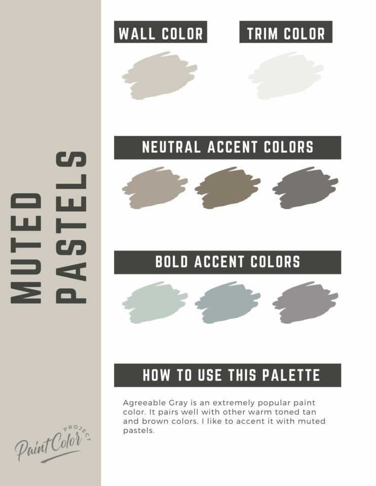 Muted Pastels Paint Color Palette - The Paint Color Project