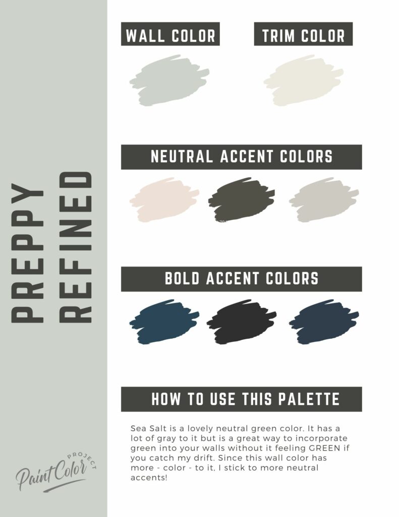 Preppy Refined Paint Color Palette - The Paint Color Project