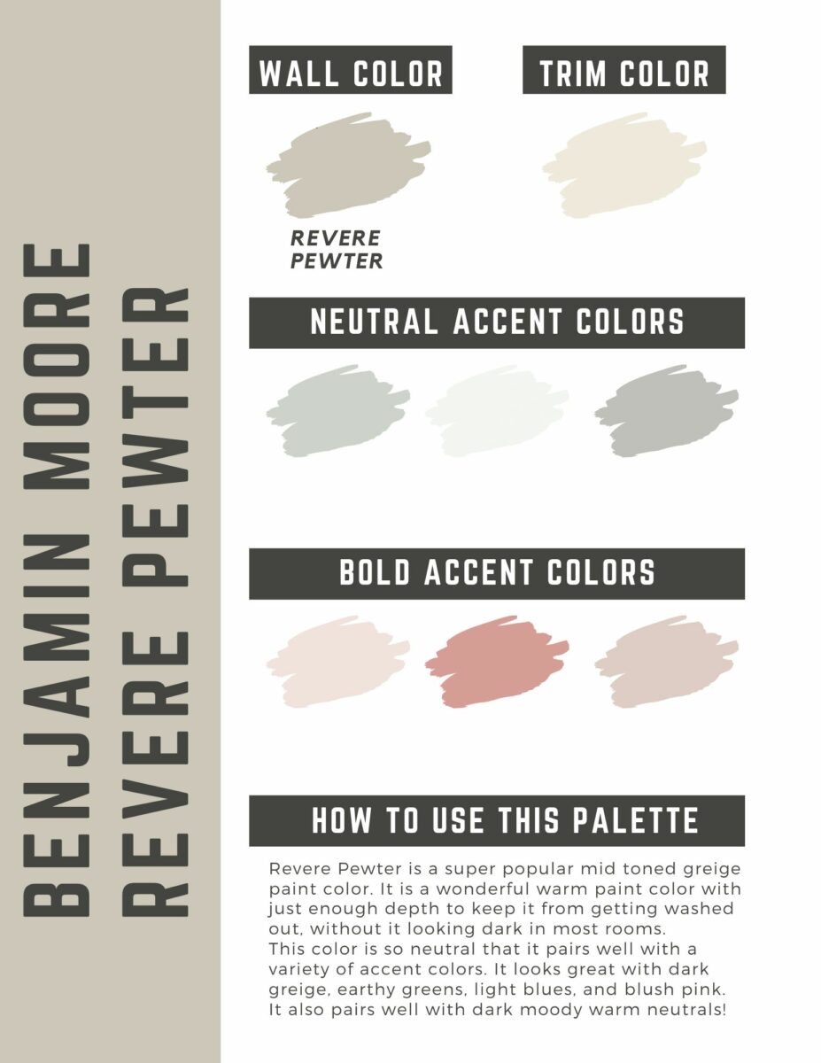 Revere Pewter Color Palette Bundle - The Paint Color Project