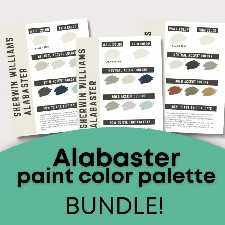 Sherwin Williams Alabaster Paint Color Palette - The Paint Color Project