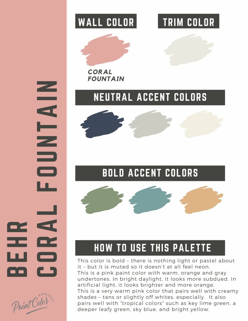 Behr Coral Paint Colors
