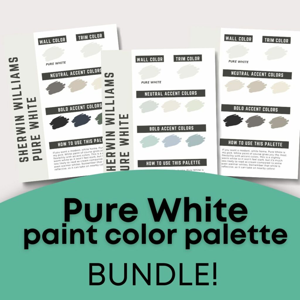 Sherwin Williams Pure White Paint Color Palette - coastal - The Paint ...