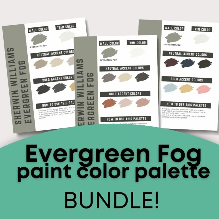Sherwin Williams Evergreen Fog Paint Color Palette - The Paint Color ...