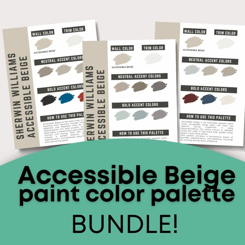 Accessible Beige Color Palette Bundle - The Paint Color Project