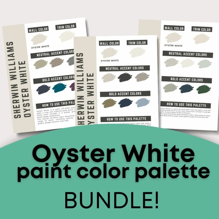Sherwin Williams Oyster White Paint Color Palette - The Paint Color Project