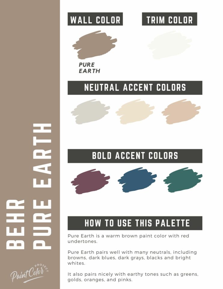 Behr Pure Earth Paint Color Palette - The Paint Color Project