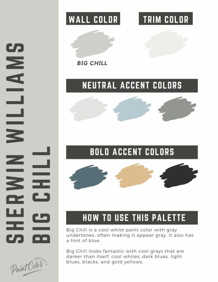 Sherwin Williams Big Chill Paint Color Palette - The Paint Color Project