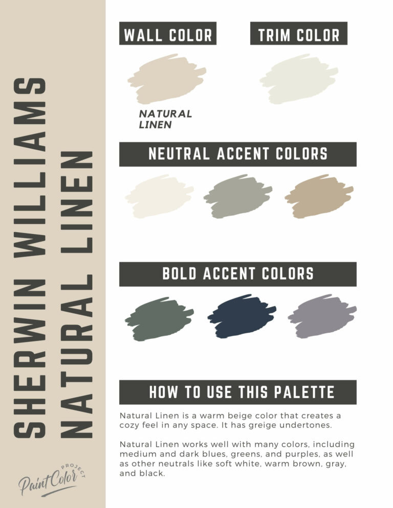 Sherwin Williams Natural Linen Paint Color Palette - The Paint Color ...