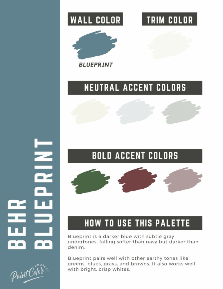 Behr Blueprint Paint Color Palette - The Paint Color Project
