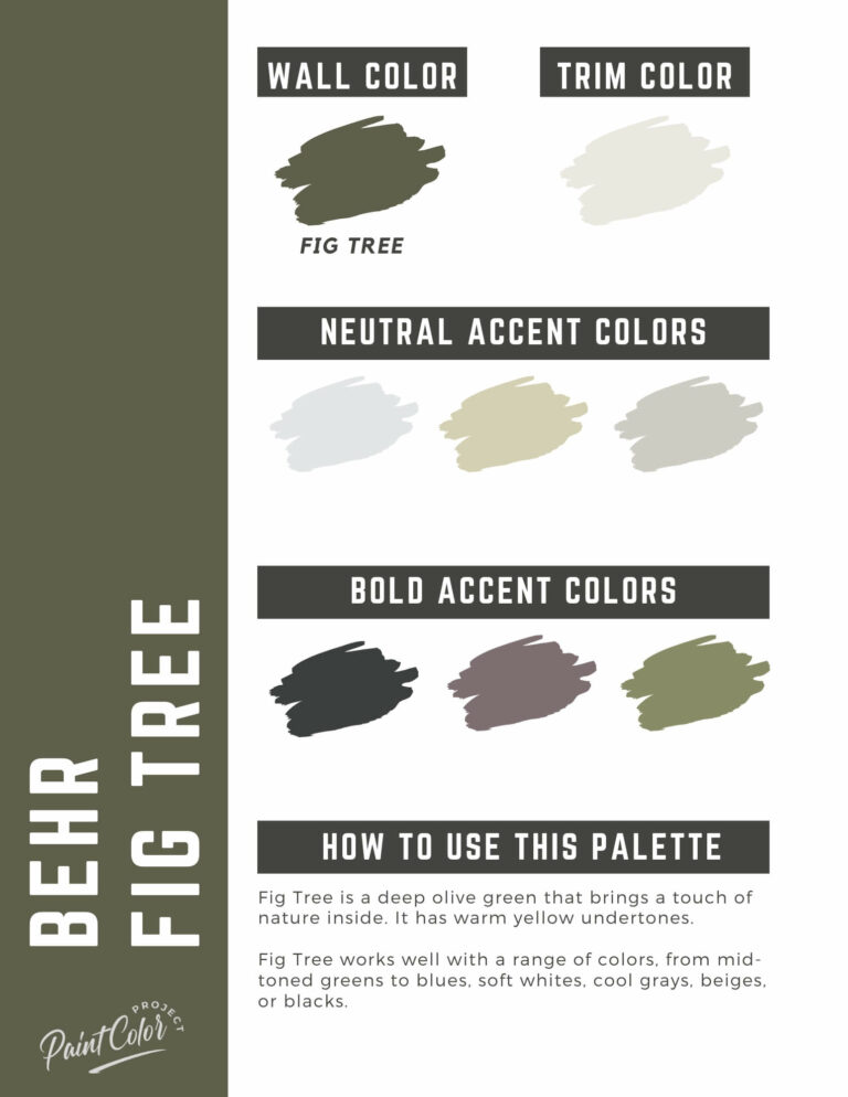 Behr Fig Tree Paint Color Palette - The Paint Color Project
