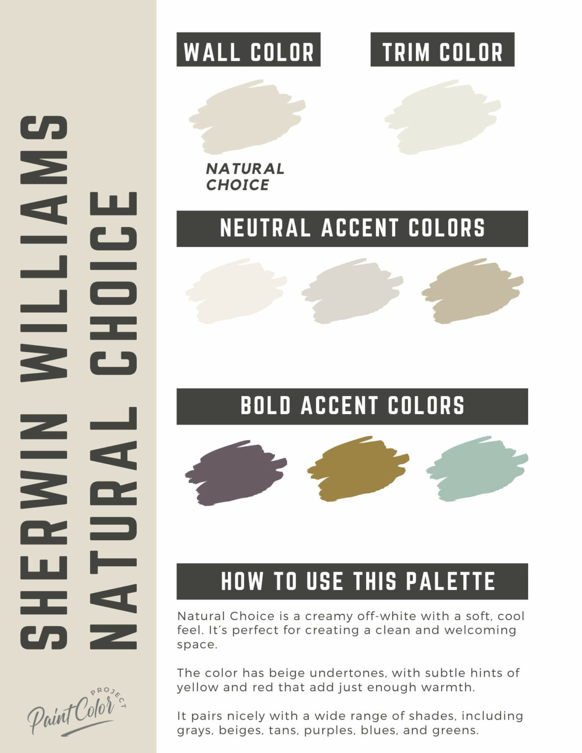Sherwin Williams Natural Choice Paint Color Palette - The Paint Color ...