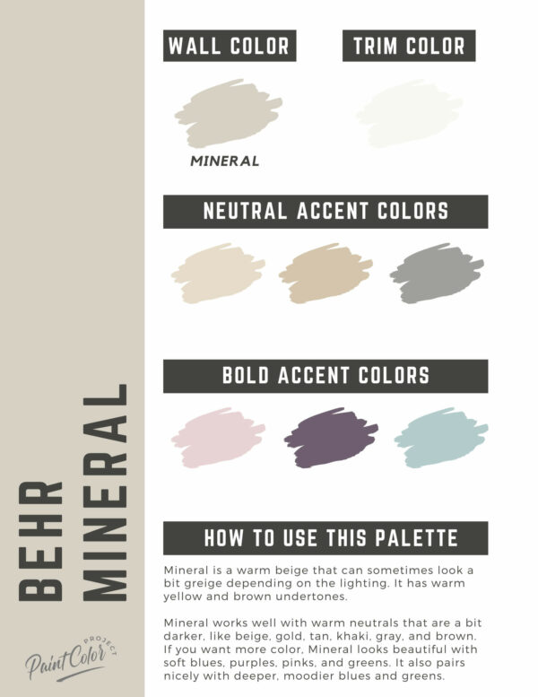 Behr Mineral Paint Color Palette - The Paint Color Project