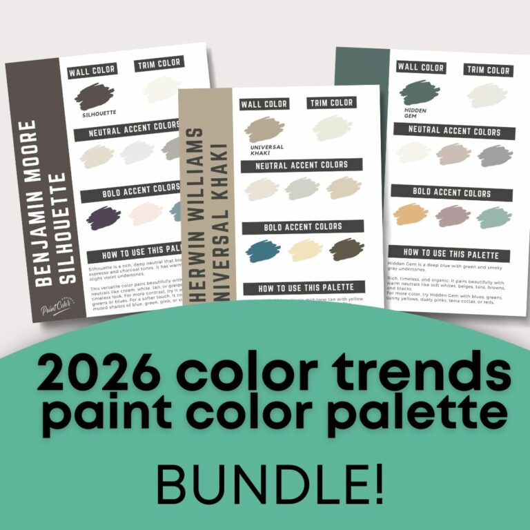 2026 Color Trends Color Palette Bundle - The Paint Color Project