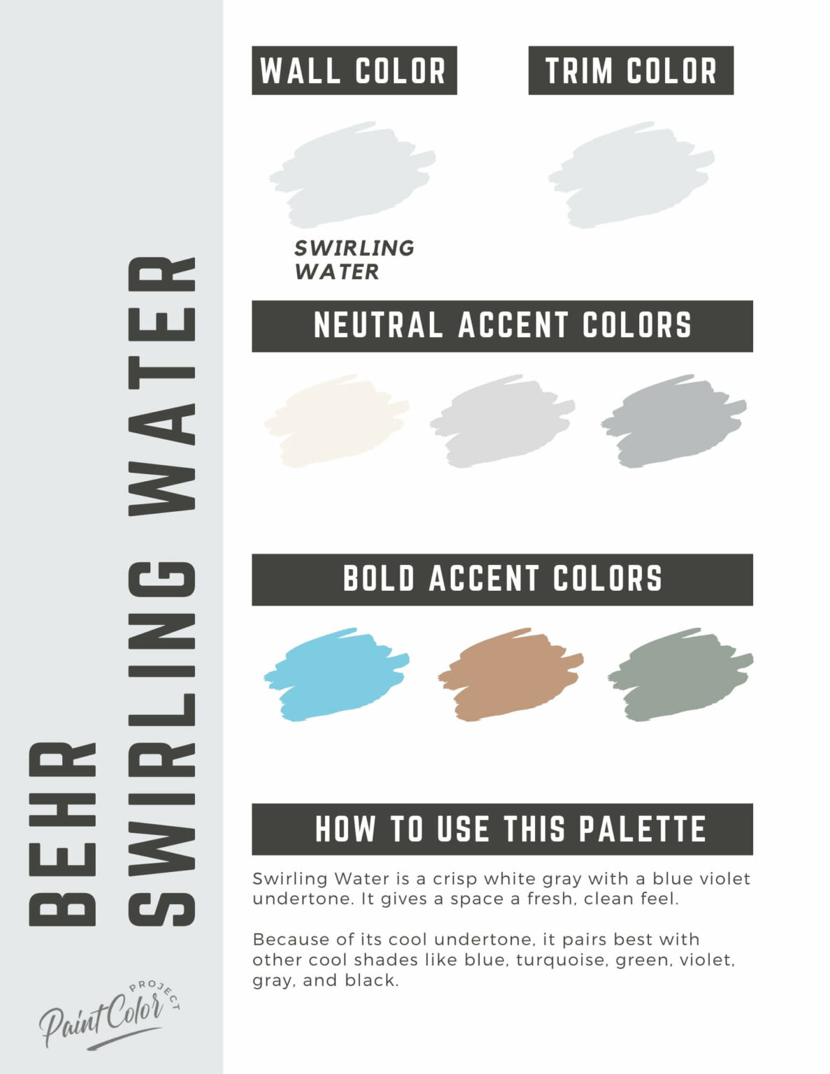 Behr Swirling Water Paint Color Palette - The Paint Color Project