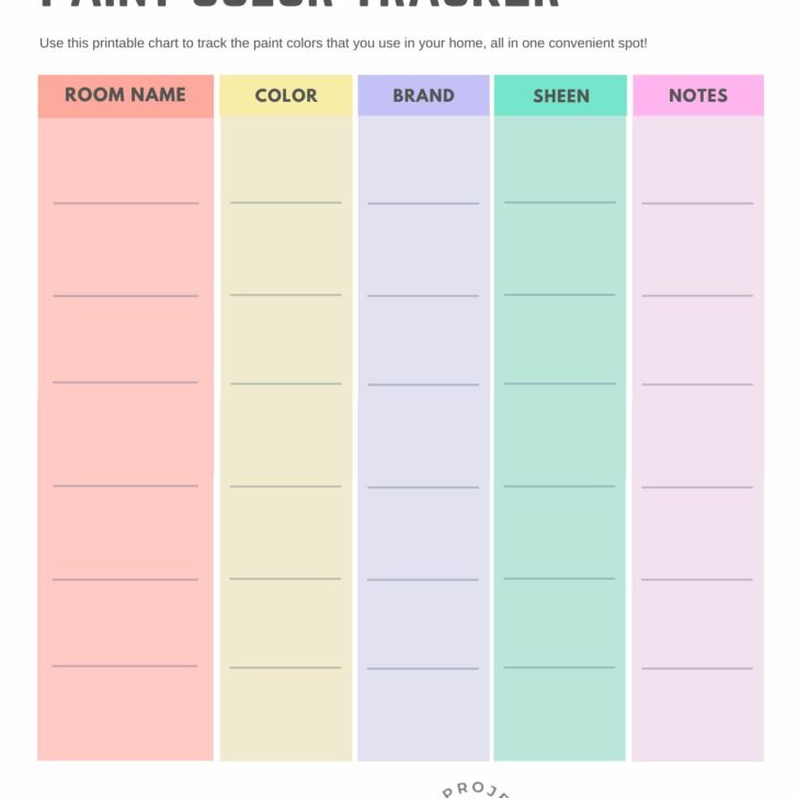 Paint Color Tracker - The Paint Color Project